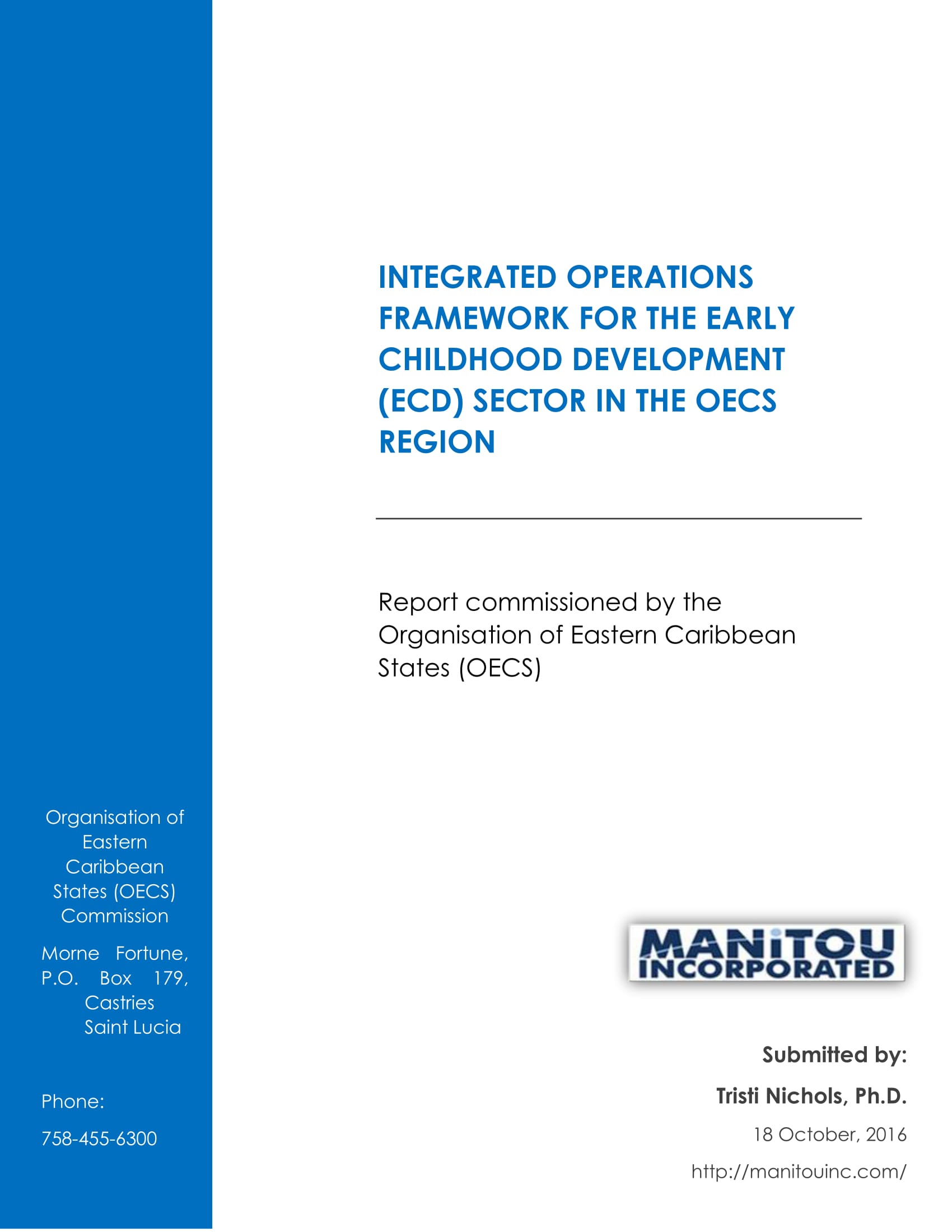 Integrated Operations Framework for the Early Childhood Development ...