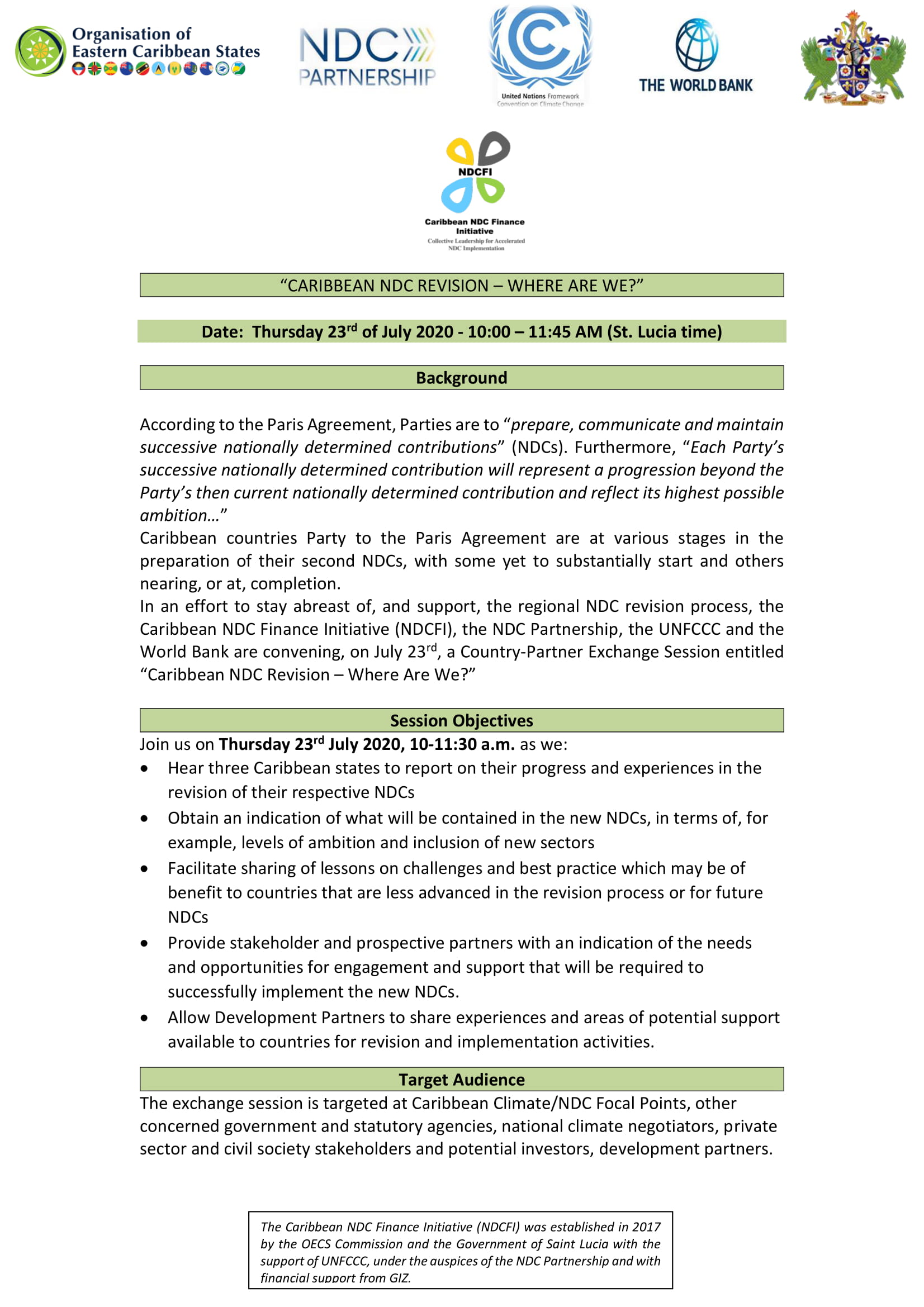 NDC Revision Exchange Concept Note & Programme-Final